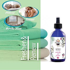 Water Lily Jasmine Air Freshener - Room Spray - Odor Eliminator - Deodorizer - Car Air Freshener - Home Spray - Linen Spray - Fabric Refresher - None Toxic - Alcohol Free - Made in USA (8 Oz)