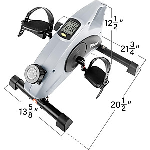 Vaunn Under Desk Stationary Bike, Electronic Pedal Exerciser for Physical Therapy, Light Cardio for Arms and Legs, Home & Office Use