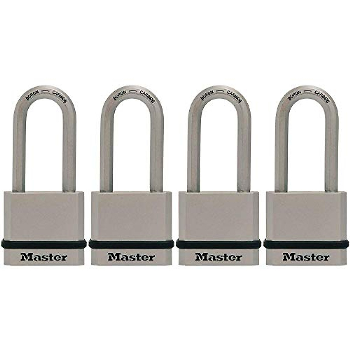 Master Lock M530XQLH Magnum Solid Steel Keyed Alike Padlocks, 1-3/4 in. Wide, 4 Pack Keyed-Alike