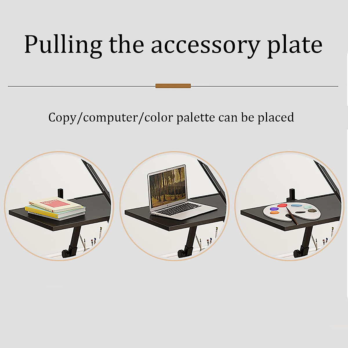 Drafting Desk, Glass Drafting Table Art with Stool, Height Adjustable Drawing Desk Art Table for Artists, Upgraded Tiltable Tabletop Art Craft Desk Painting Work Station for Reading Writing Drawing
