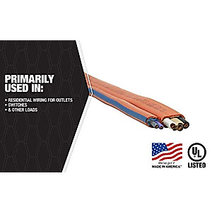 Woods 63948426 100' 10-3 NMW/G Wire, Orange, 100 Ft