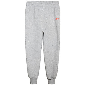 Reebok Boys' Sweatsuit Set - 2 Piece Fleece Hoodie Sweatshirt and Jogger Sweatpants (4-7), Size 5, Dark Grey Heather