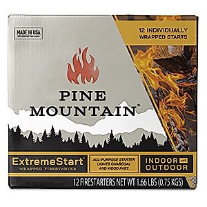 Pine Mountain Firestarters ExtremeStart, 12 Wrapped Fire Starters by Pine Mountain