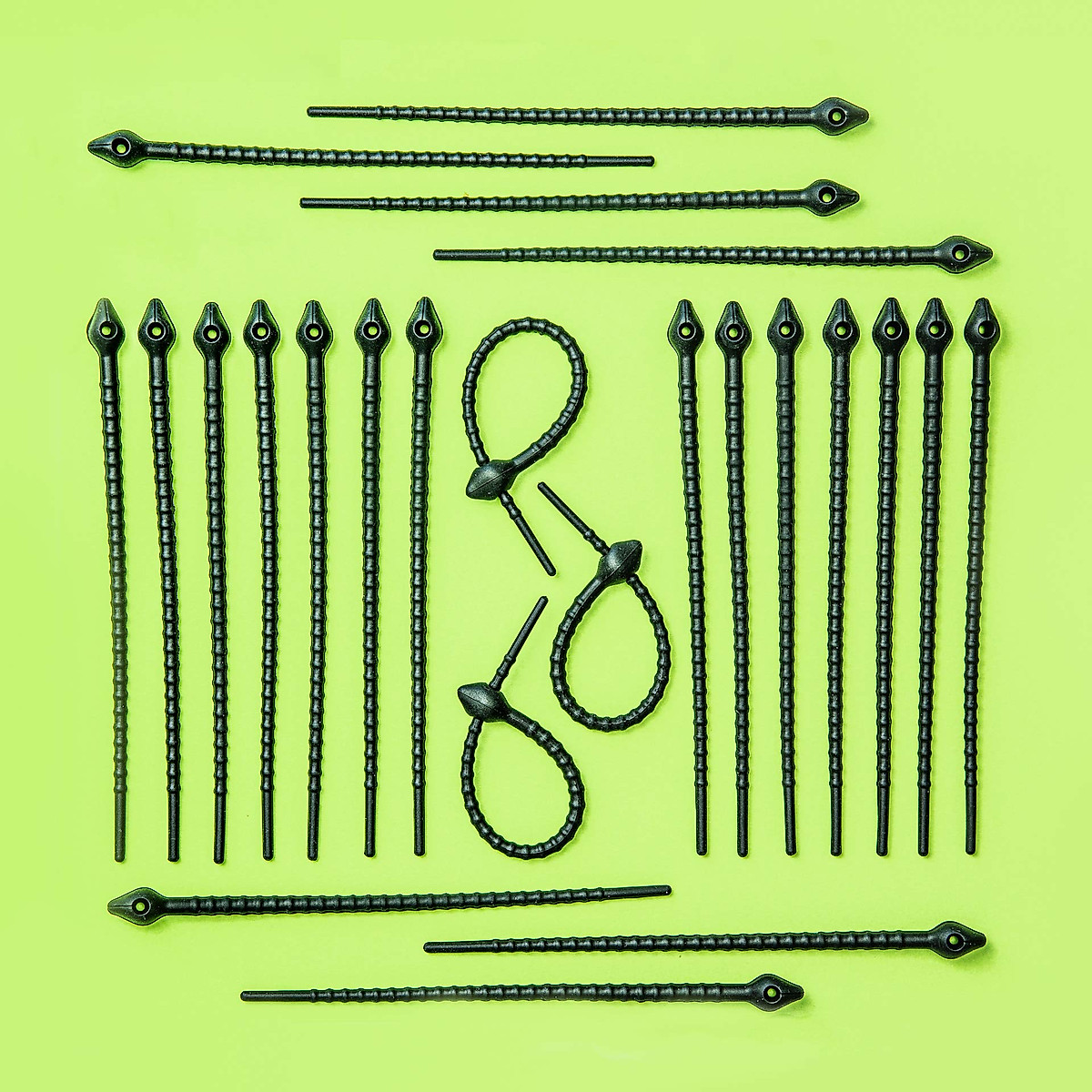 Simplifi It Black Silicone Rubber Twist Ties (24 PC.) - SI-SRT24B