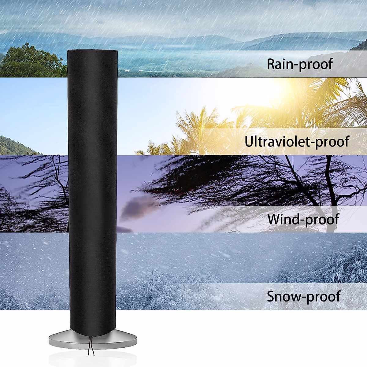 Tower Fan Cover,Fan Cover For Bedroom Home Room Office,Oscillating Fan Cover,Heavy Duty Standing Cooling Floor Fan Cover,Stand Up Floor Fans Cover,Waterproof Electric Stand Fan Cover.Cover Only.