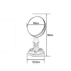 KXA Table Mirror Princess Makeup Mirror Simple Dressing Table 7 Inch High Definition Mirror Double Sided Garden Creative Delicate Mirror Creative Beautiful Beautiful Pastoral, D