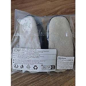 SAYOYO Baby Soft Sole Prewalkers Skid-Resistant Baby Toddler Shoes Cowhide Shoes (0-6 Months, Dark Grey)