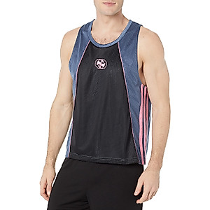 adidas Men's World Wide Hoops Creator 365 Tank, Black, Large