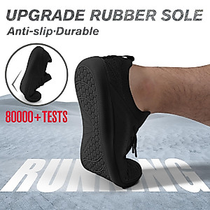 relxfeet Men's Barefoot Shoes Minimalist Cross-Trainer Shoes Wide Toe Walking Shoes Sole Lightweight Trail Running Sneakers Casual Shoes for Fitness Wrestling Hiking Black 11.5