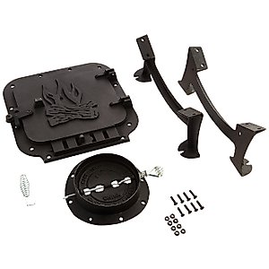 US Stove BSK1000 Barrel Camp Stove Kit, Medium, Black