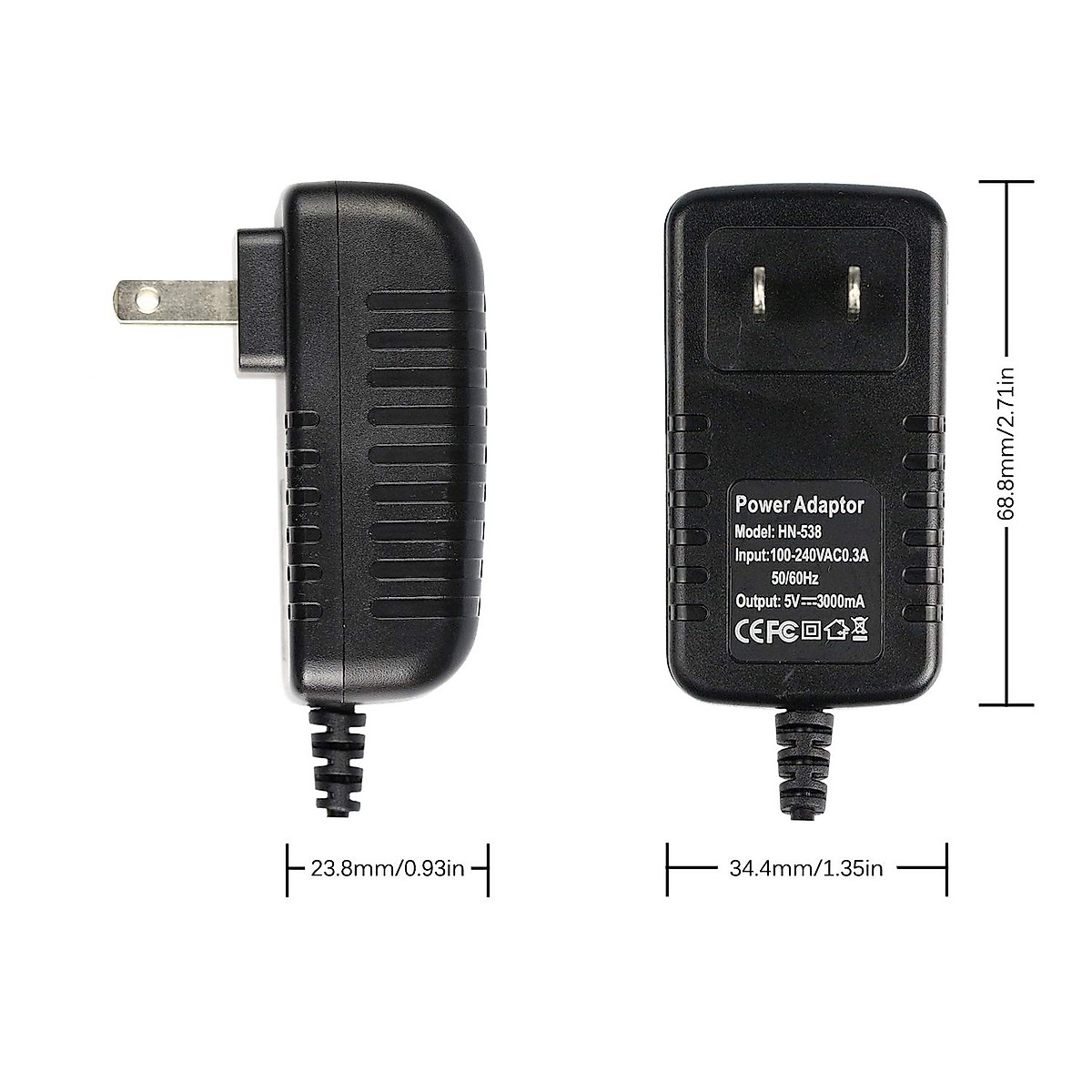 5V 3A USB Type C Power Supply Adapter with ON/Off Switch for Raspberry Pi 4 Model B (1G,2G,3G)