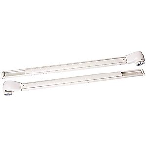Carefree OV25APHW Travel'r White with Matching White Casting Adjustable Pitch 12 Volt Electric RV Awning Arms Set
