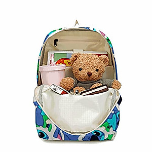 Fashion College Backpack, Fashionable Computer Backpack Cartoon Book Bag Adjustable Shoulder Strap Daypack for Teens, One Size