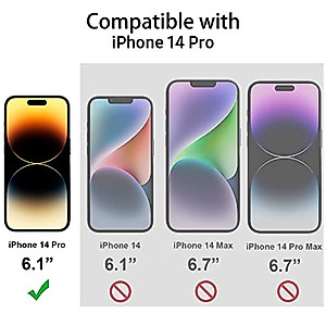 [7 in 1] Magnetic Case for iPhone 14 Pro (6.1-inch) Case [MIL-Grade Drop Tested & Compatible with MagSafe] Translucent Matte Back with Aluminum Alloy Keys, Anti-Fingerprint Anti-Scratch 6.1 Inch