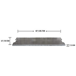 Elementi Granville 60 Inch Rectangular Concrete Natural Gas Fire Pit Table + 42 Inch Stainless Steel Fire Pit Cover + Tempered Glass Wind Screen Guard