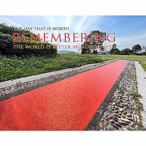 EZLucky Glitter Red Carpet Runner for Party, 2.46X15 ft, 200 GSM Glitter Non-Woven Fabric, Hollywood Red Carpet for Event, Aisle Runner for Wedding Ceremony, Movie Theme Party Decorations