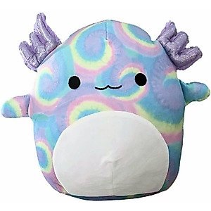 Squishmallow Official Kellytoy Plush Sea Life Squad Squishy Soft Plush Toy Animals (5 Inch, Vivie Tie Dye Axolotl)