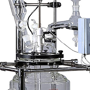 HNZXIB Double-Layer Cylindrical 50L Glass Jacket Type Reactor Chemical Reaction Unit