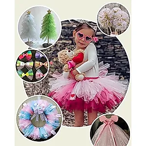 Glitter Tulle Fabric Rolls, 6 Inch 50 Yards (150ft) Sparkling Spool Ribbon Sequin Netting for Tutu Skirt Gift Wrapping Wedding Party Decoration (Purple)