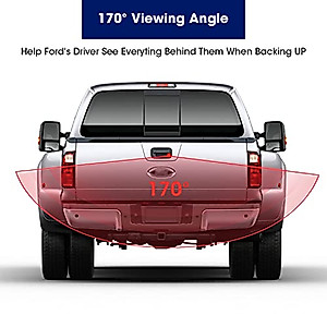 LEADSIGN Tailgate Handle with Rear View Backup Camera Replacement for Ford F150(2005-2014), F250/F350/F450/F550(2008-2016), RCA Connector