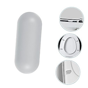 Veemoon 8pcs Toilet Seat Cover Toilet Lid Bumper Toilet Bumpers for Seat Toilet Seat Bumper Bidet Parts Replacement Toilet Seat Accessories Toilet Seat Pads Toilet Seat Stoppers Grey Ldpe