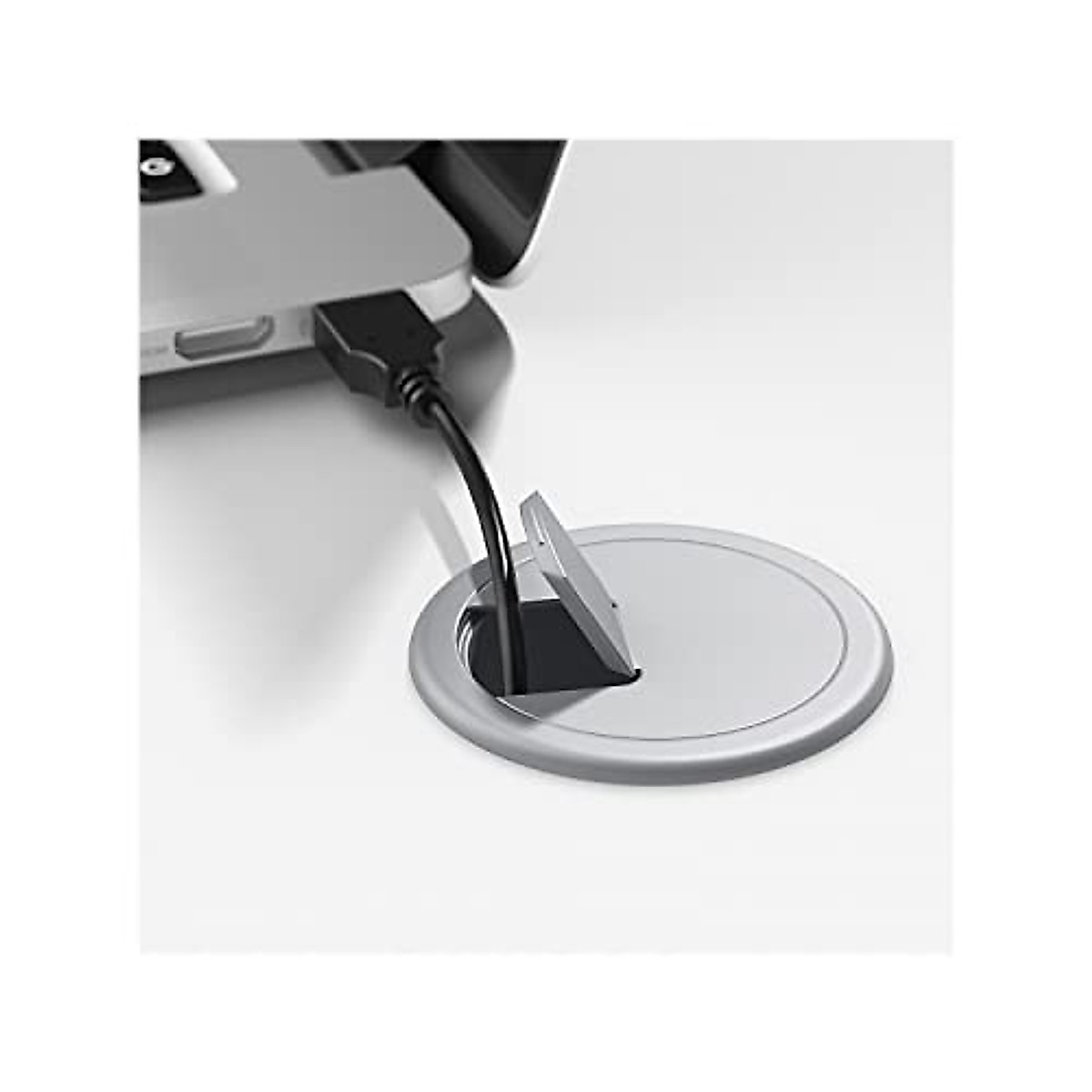 Bush Business Furniture Hybrid Computer Table Desk with Metal Legs, 60W x 30D, White