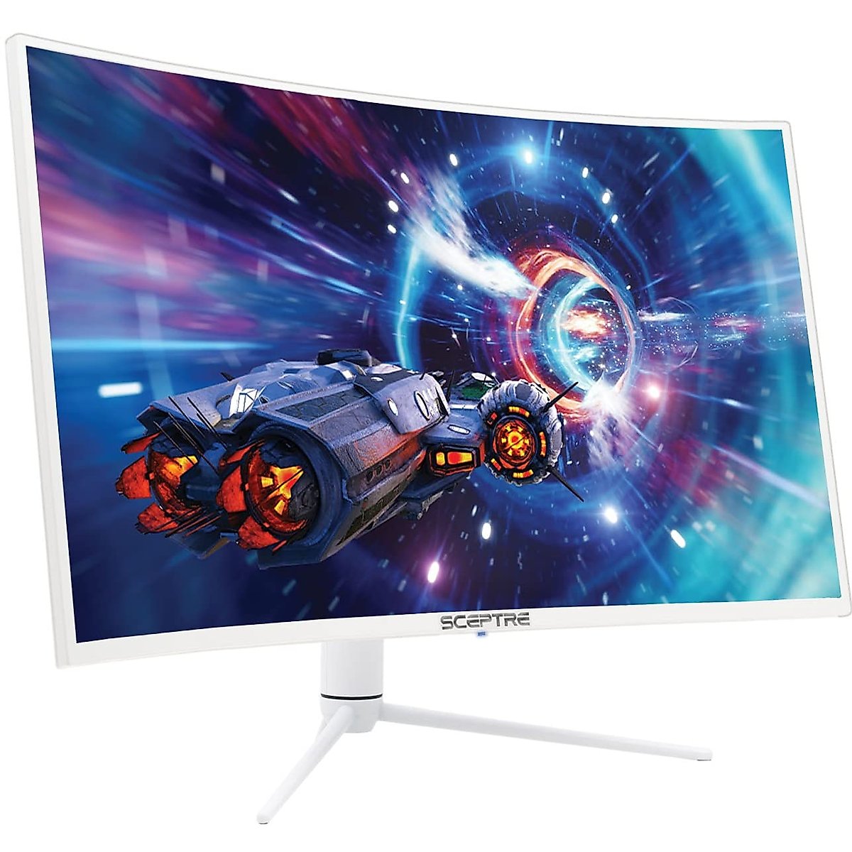 Sceptre Curved 40" Class 16:9 QHD 2560x1440 Gaming Display DisplayPort up to 165Hz AMD FreeSync Premium HDR400, 1ms MPRT 3000R Height Adjustable Nebula Series White (C408B-QWN168W)