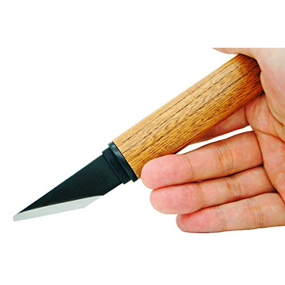Kiridashi Craft Pocket Knife Japanese Steel Blade Wooden Handle with Sheath for Left-handed