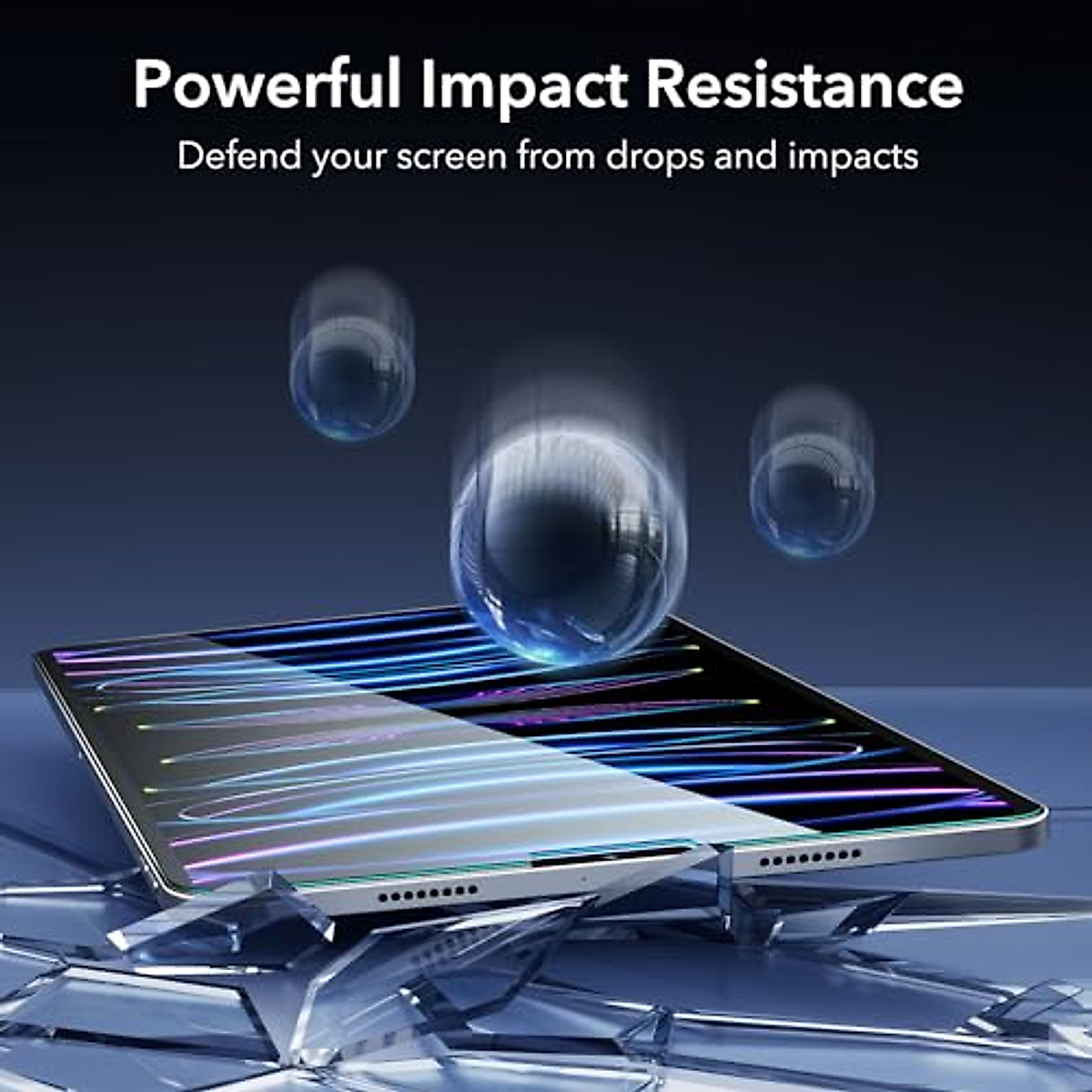 ESR 2 Pack Screen Protector for iPad Air 5th/4th Generation(2022/2020), iPad Pro 11 Inch (2022/2021/2020/2018) Screen Protector, Tempered Glass Film with Easy Application Tray, Anti-Scratch, HD