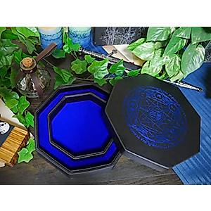 Tiny Gremlin Octagonal Dice Tray (Blue with Design)
