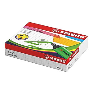 STABILO Highlighter - BOSS Original Box of 10 Turquoise