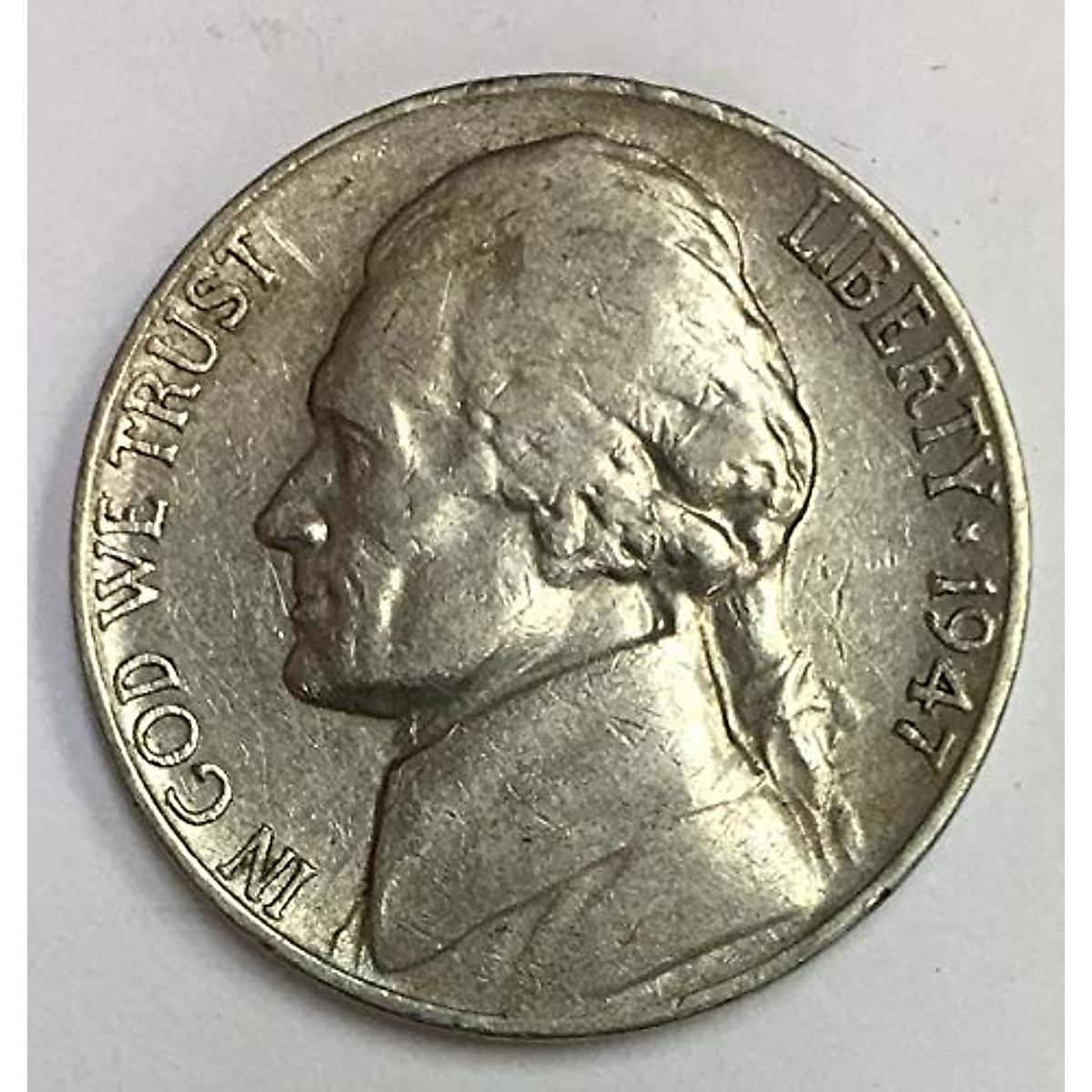 1947 S Jefferson Nickel Average Circulated F-VF