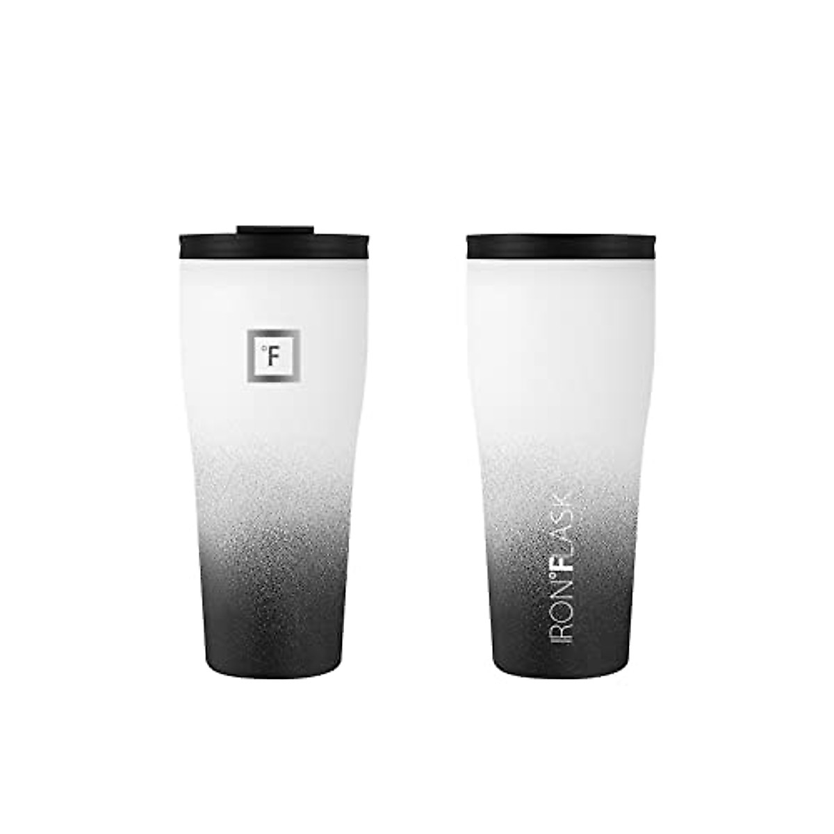 IRON °FLASK Rover Tumbler 2.0-32 Oz 2 Lids Vacuum Insulated Stainless Steel Bottle, Modern Double Walled, Drinking Cup Simple Thermo Travel Mug, Hydro Water Metal Canteen Winter White