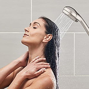 Waterpik High Pressure Hand Held Shower Head With Hose, PowerPulse Massage 6-Mode, Brushed Nickel XAL-649ME