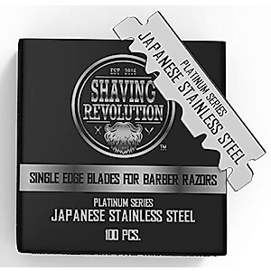 Barber Razor Blade - Single Edge Razor Blades 100 Count - Stainless Steel Razor Blades Single Edge