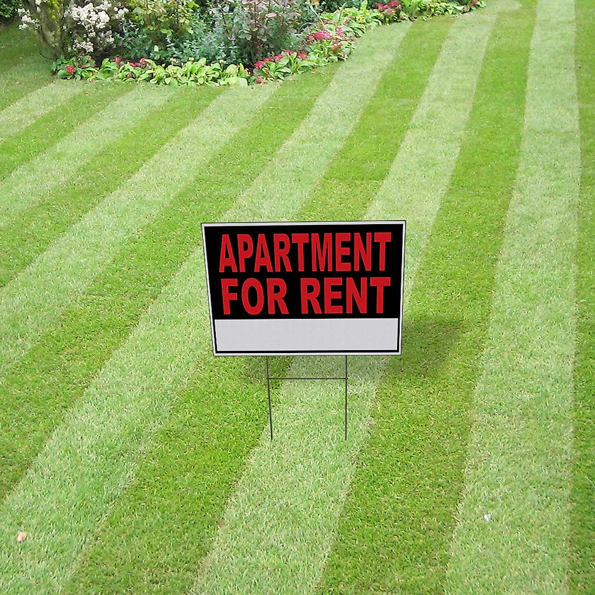 Weatherproof Yard Sign Apartment for Rent Business A Red Lawn Garden 18x12 Inches 1 Side Print