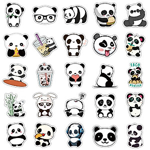 Panda Stickers |50 Pcs Panda Waterproof Vinyl Decals for Water Bottles Laptop Luggage Cup Computer Mobile Phone Skateboard Guitar Helmet Snowboard Décor