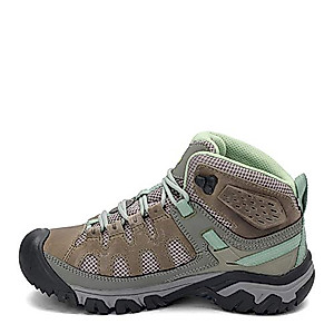 KEEN Women's Targhee Vent Mid Height Breathable Hiking Boots, Fumo/Quiet Green, 9 Medium