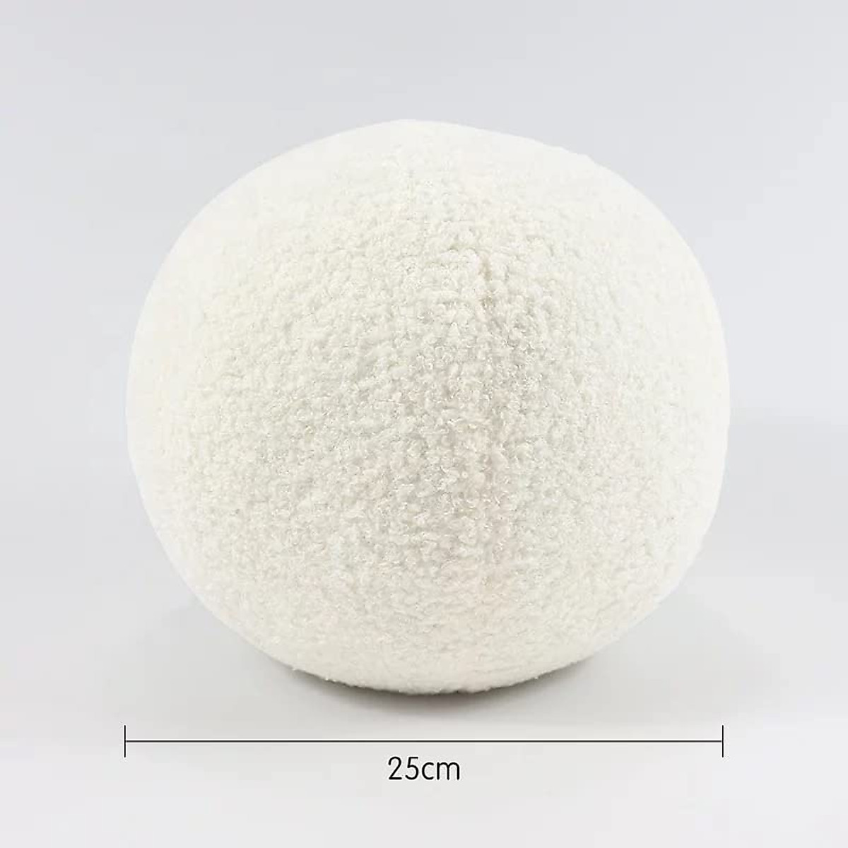 Oval Round Pillow Cushion Boucle-Like Round Throw Pillow for Modern Home Decor on Sofa Couch by MinMod, 1 Count (Pack of 1)