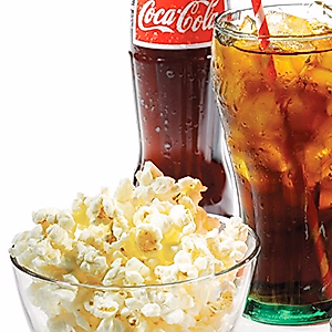Coca-Cola Hot-Air Electric Popcorn Maker, 8 Cups, Healthy Oil Free Popcorn with Measuring Scoop, Coke Red & White