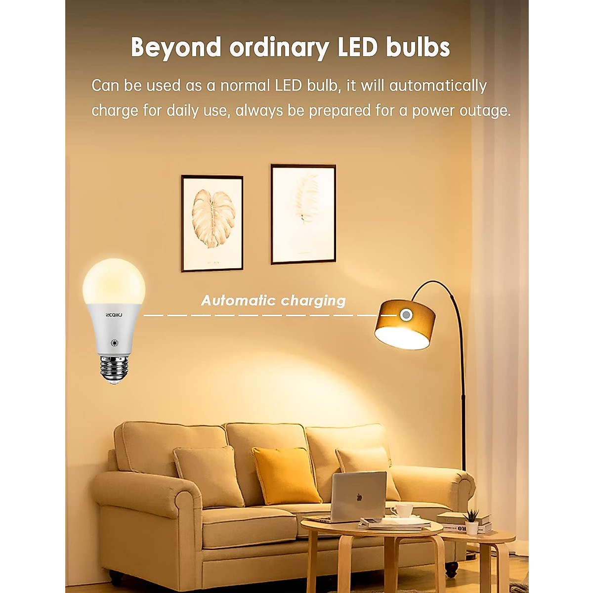 Rechargeable Light Bulbs LED Battery Backup Light Bulb with Remote Control Battery Operated Emergency Bulb Lamps for Home Power Outage and Camping Outdoor Activity Dimmable 7W 600LM Soft White