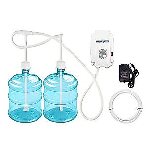Water Dispenser 5 Gallon Bottle Water Pump System 60PSI for Fridge Ice Maker Faucet (12V Upgraded -Dual Inlet)