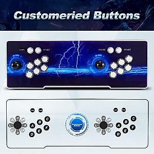 Uiexer 9800 Games in 1 3D Pandora's Box 30S, Arcade Game Console Retro Game Machine Support PC/Projector/TV, 1280 x 720 Full HD, Search/Hide/Save/Load/Pause Games, 4 Players Online Game