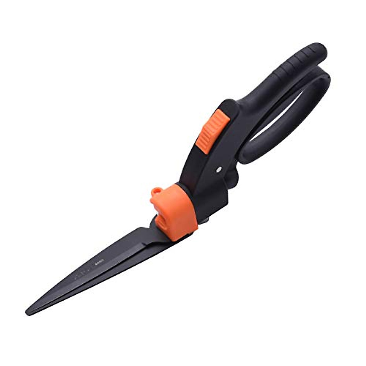 Edward Tools Swivel Hedge Shears with 360 Degree Rotation - Harden Stainless Steel Blade Lawn Scissors - Easy Edging - Ergo Grip Handle with Safety Lock