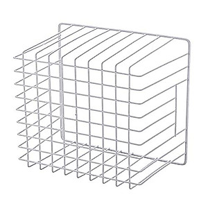 iPEGTOP Deep Refrigerator Freezer Baskets, Large Household Wire Storage Basket Bins Organizer with Handles for Kitchen, Pantry, Freezer, Cabinet, Closets, Pearl White, Set of 2