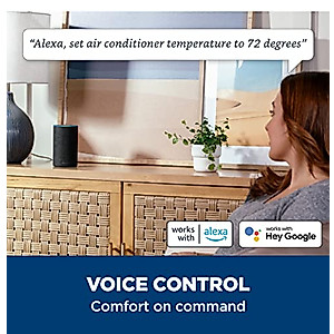 GE Window Air Conditioner 8000 BTU, Wi-Fi Enabled, Black, Energy-Efficient Cooling for Medium Rooms, 8K BTU Window AC Unit with Easy Install Kit, Control Using Remote or Smartphone App