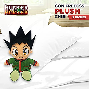 JUST FUNKY Official Hunter X Hunter Full Size Bounty Hunter Plush – 9" Tall Gon & Killua-Themed Anime Collectible – Show Off Your NEN, Great Home Decor – Great Gift for Fans, Bring Everywhere You Go!