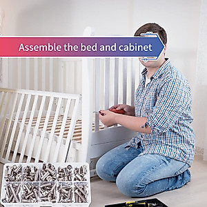 M6 x 16mm/20mm/25mm/30mm/40mm 140Pcs Hex Socket Screws Head Nuts with 1Pc Allen Wrench