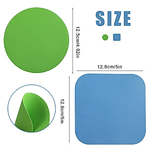 LUTER 4pcs Jar Opener Gripper Pads, Rubber Jar Grippers Multi-function Jar Opener for Seniors with Arthritis Weak Hands Kitchen Coasters(Light Blue, Green)