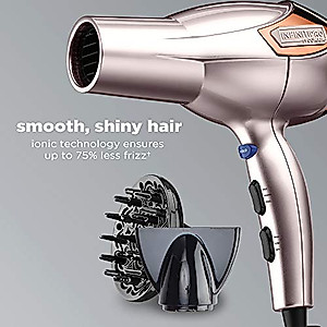 INFINITIPRO BY CONAIR 1875 Watt Lightweight AC Motor Styling Tool/Hair Dryer; Rose Gold